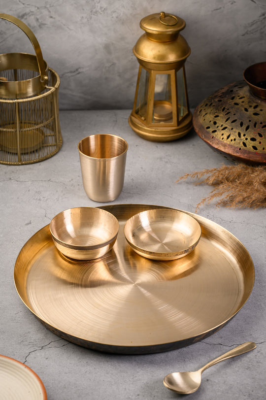 Bronze Luxury Dinner Sets | Kansa Serving Ware – Kansawala