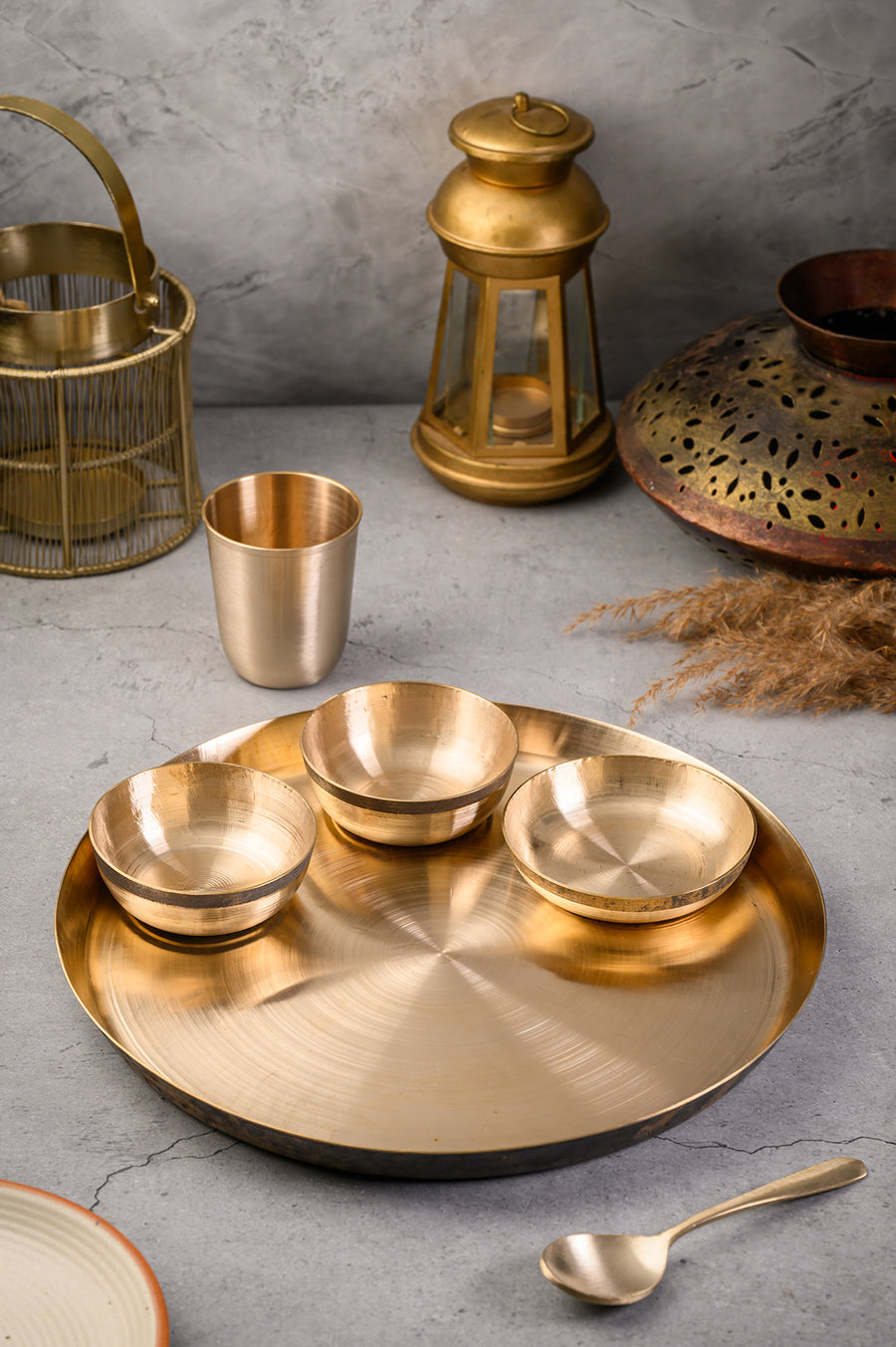 Bronze Luxury Dinner Sets | Kansa Serving Ware – Kansawala