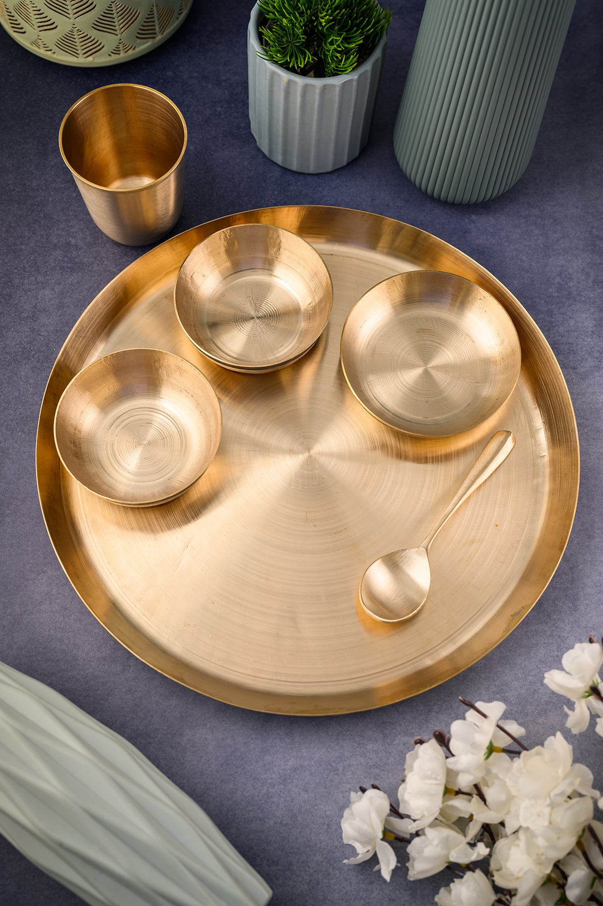 Buy Kansa Crockery Set 6 Pc | Luxury Dinner Set | Kansawala